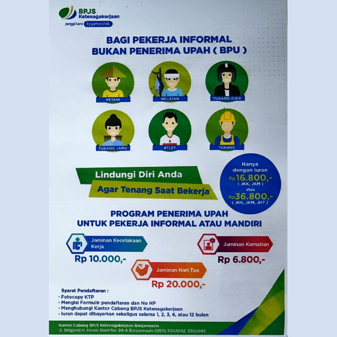 Program BPJS Pekerja Informal Bukan Penerima Upah (BPU) – Dinas Tenaga Kerja dan Perindustrian